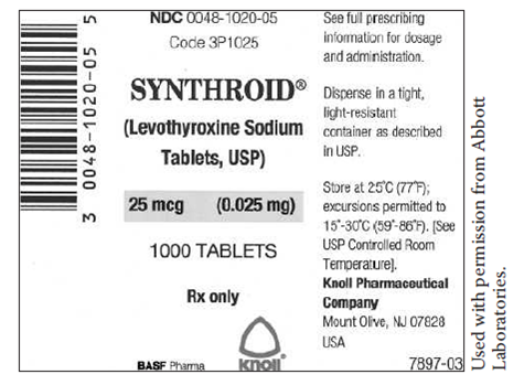 Synthroid 0.05mg — shipping online